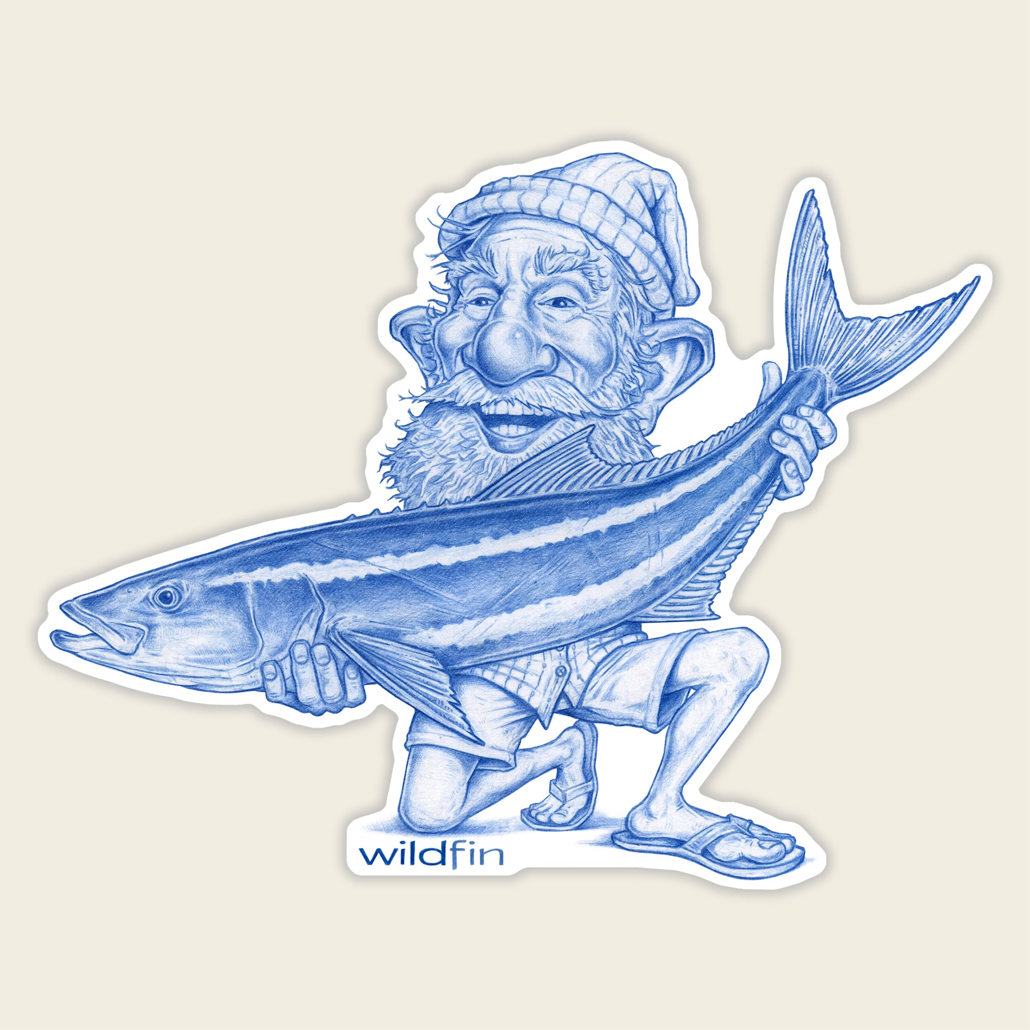 Cobia Gnome Sticker – WildFin Fishing Co.