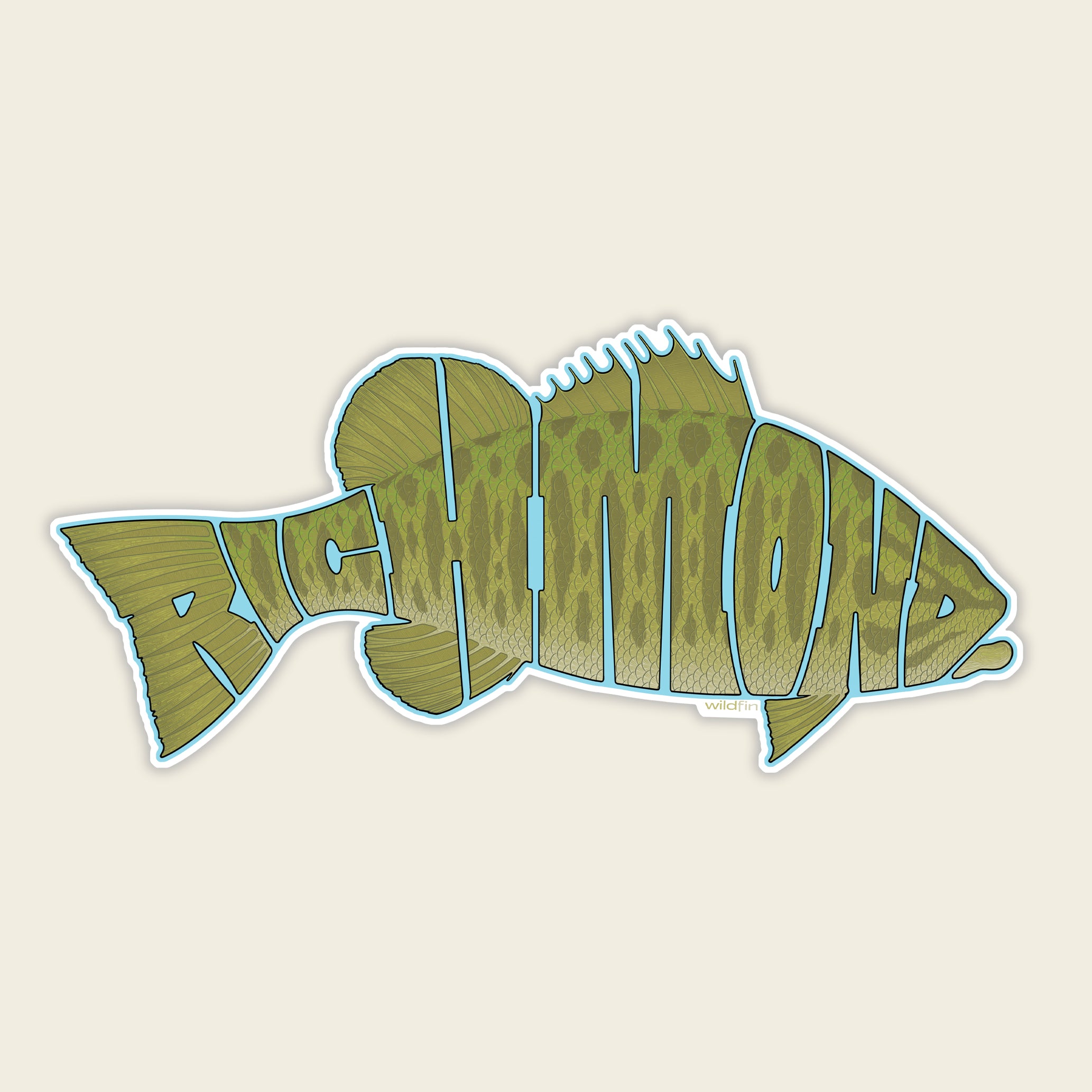 "Richmond" Smallmouth Bass Sticker – WildFin Fishing Co.